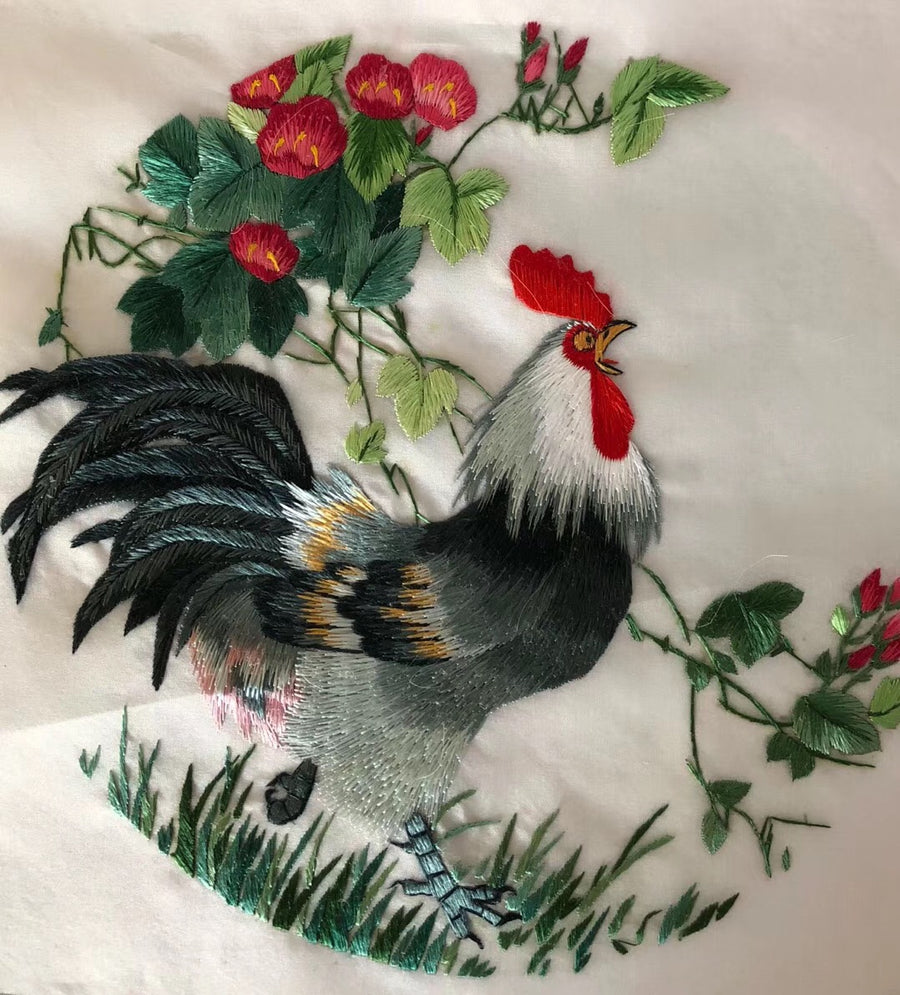 161218 Hand su embroidery:peacocks flowers birds animals landscapes st ...