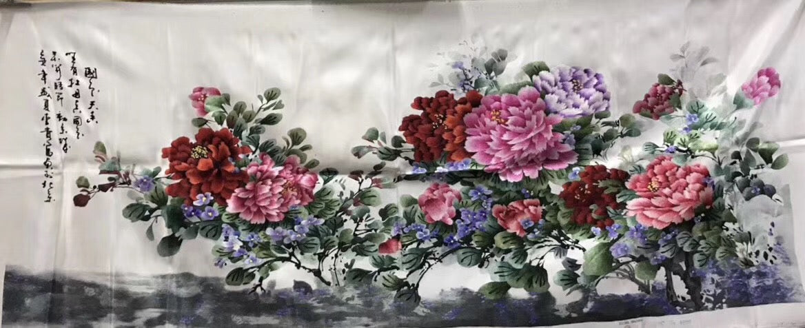 Chinese 100% Hand Suzhou Embroidery Art:peocock peony fish lotus 160cm ...