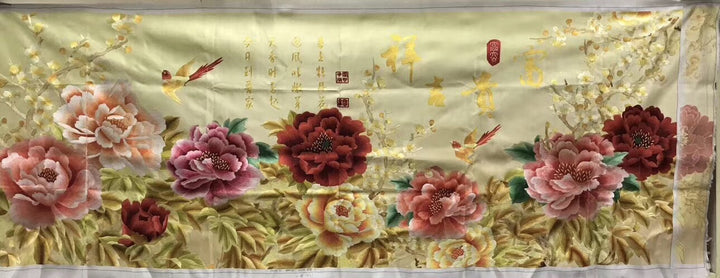 Chinese 100% Hand Suzhou Embroidery Art:peocock peony fish lotus 160cm ...
